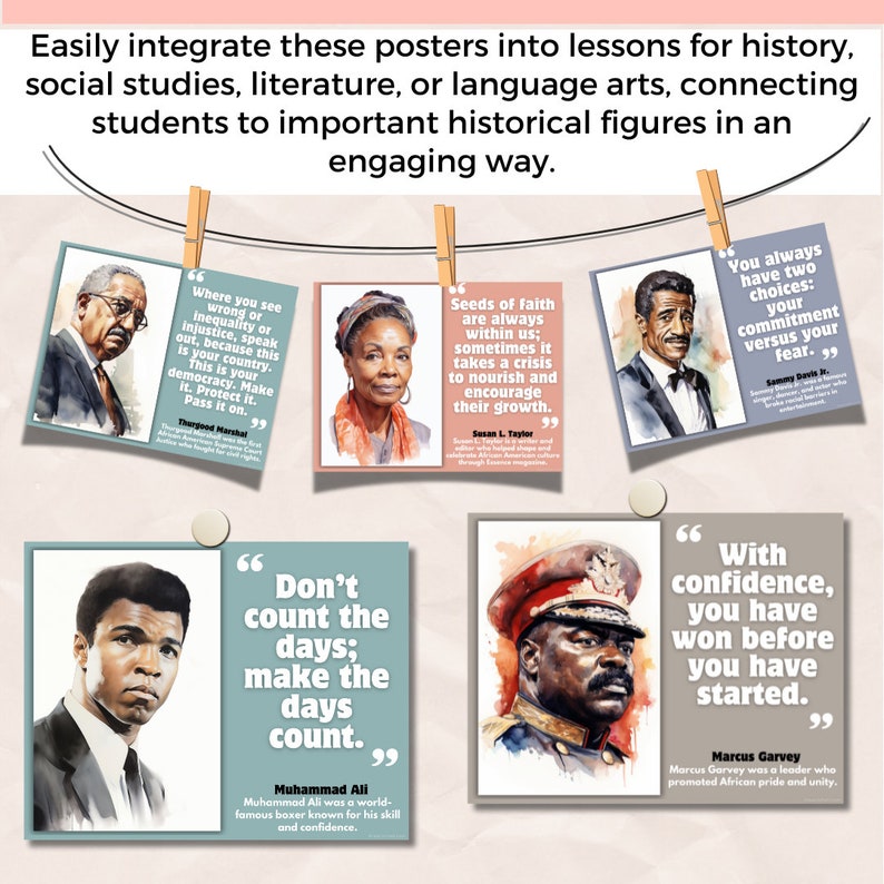 Black History Month Posters: African American Leaders & Inspirational ...