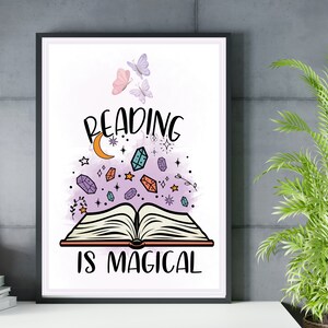Reading is Magical Poster: Classroom Library Decor (printable) - Etsy