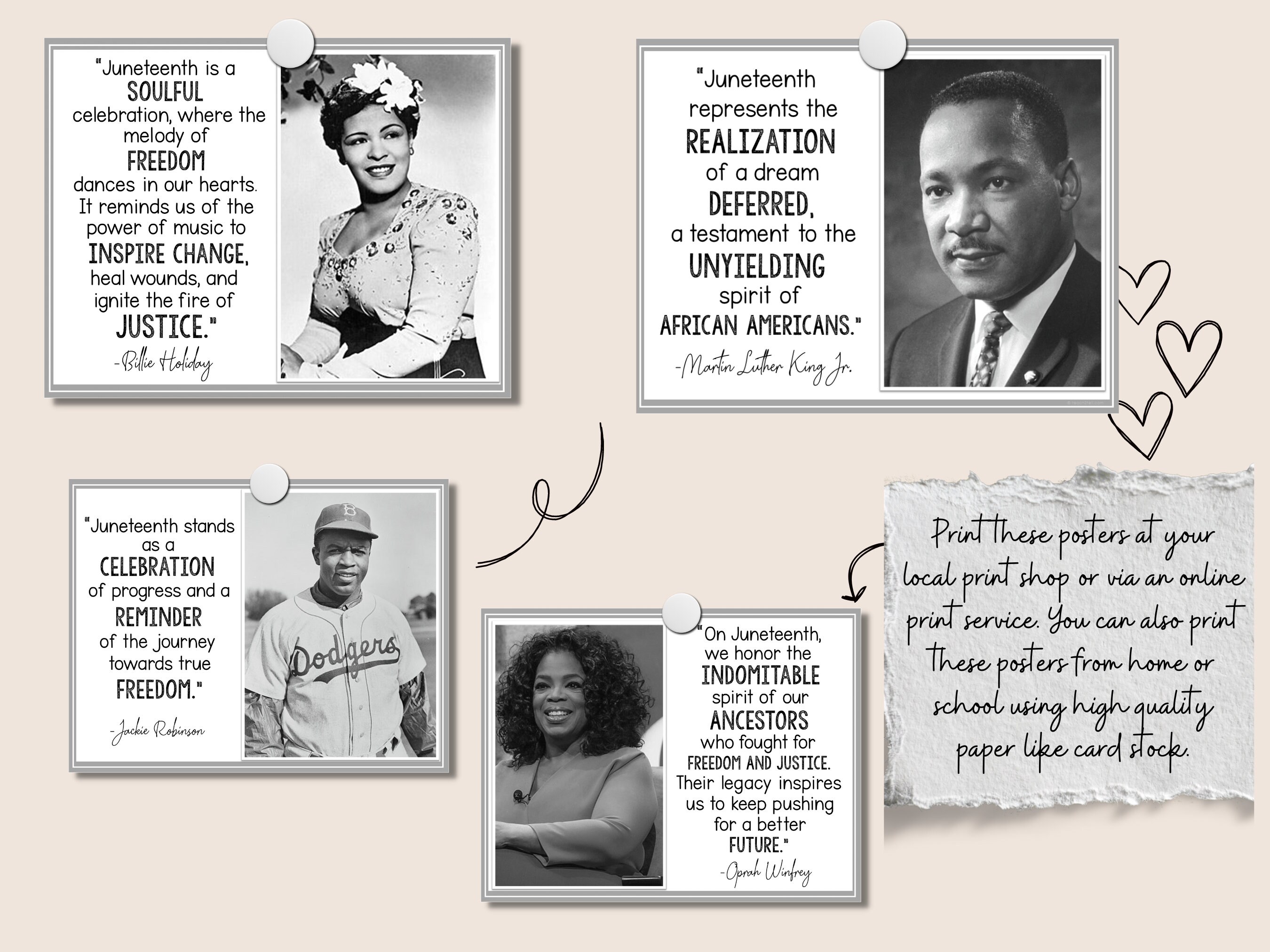 Juneteenth Motivational Quotes Bulletin Board Display Pride - Etsy