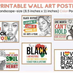 Black History Month Posters: Black Woman Art, Office Decor (PDF) - Etsy