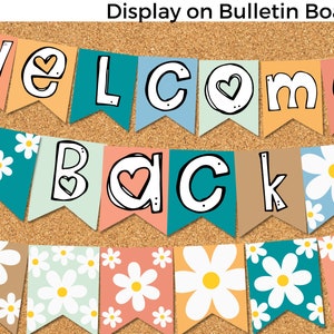 Retro Welcome Back Banner: Pastel Classroom Decor (PDF Download) - Etsy