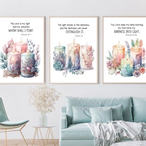 Christian Classroom Decor, Bible Verse Wall Art Posters, Christian Wall ...