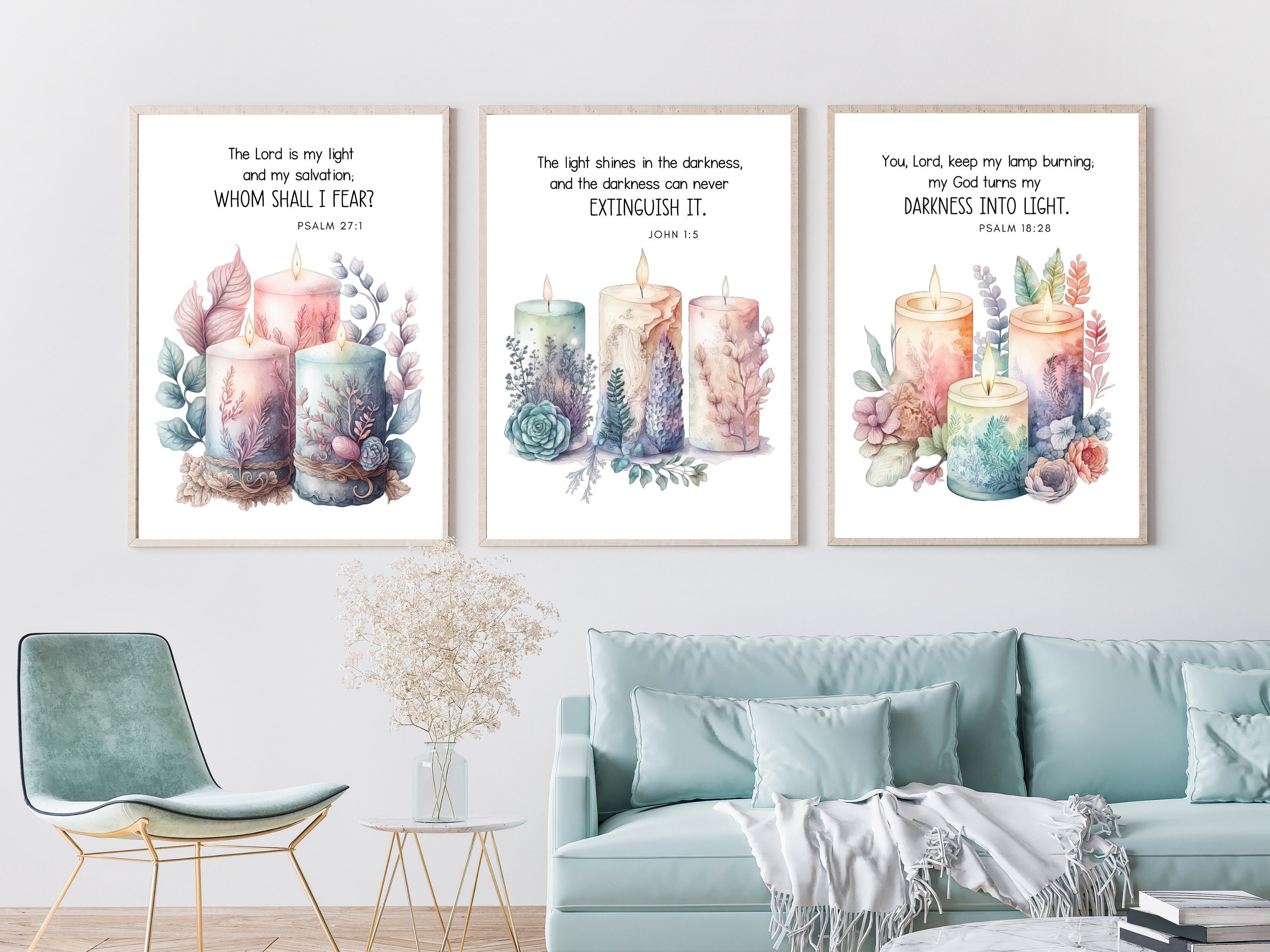 Christian Classroom Decor, Bible Verse Wall Art Posters, Christian Wall ...