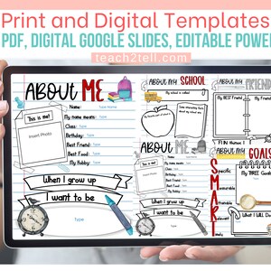 Editable All About Me Printable: Back to School Activity (digital ...