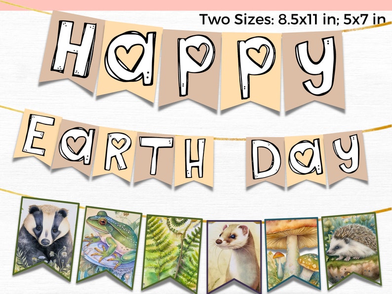 Earth Day Bulletin Board Kit, Happy Earth Day Banner, Earth Day Sign ...