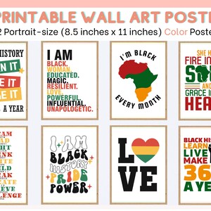 Black History Month Posters Black Woman Wall Art Black - Etsy