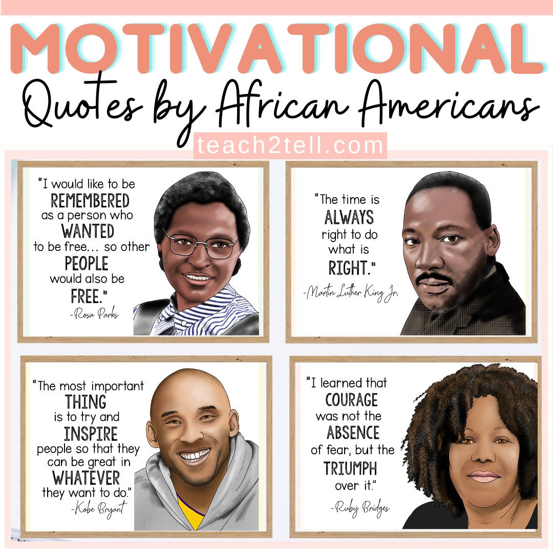Black History Month Posters: Motivational Quotes, Classroom Art ...