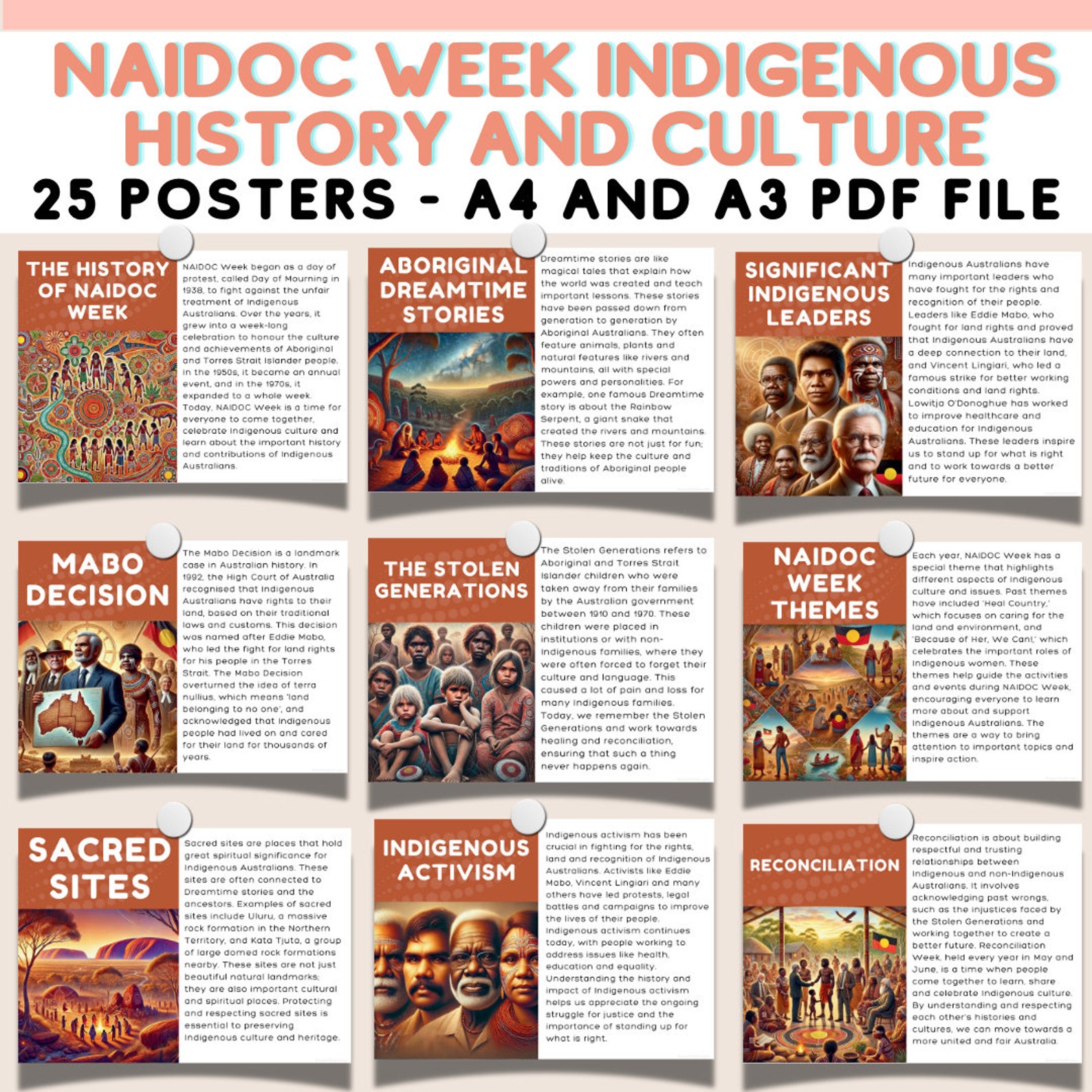 NAIDOC Week History Posters: Indigenous Australian Culture (PDF Files ...