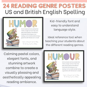 Reading Genre Posters: Classroom & Library Decor (digital Download) - Etsy