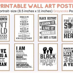 Black History Month Posters Black Woman Wall Art Black - Etsy