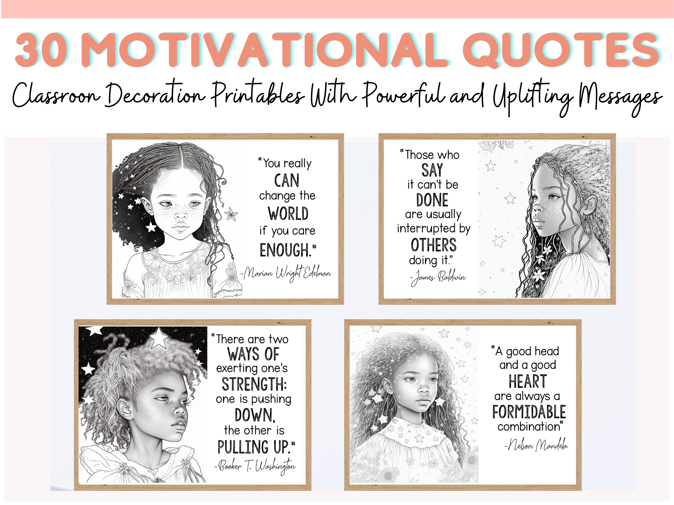 Black History Motivational Classroom Posters Inspirational Classroom ...