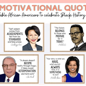 Black History Month Posters: Motivational Quotes, Classroom Art ...
