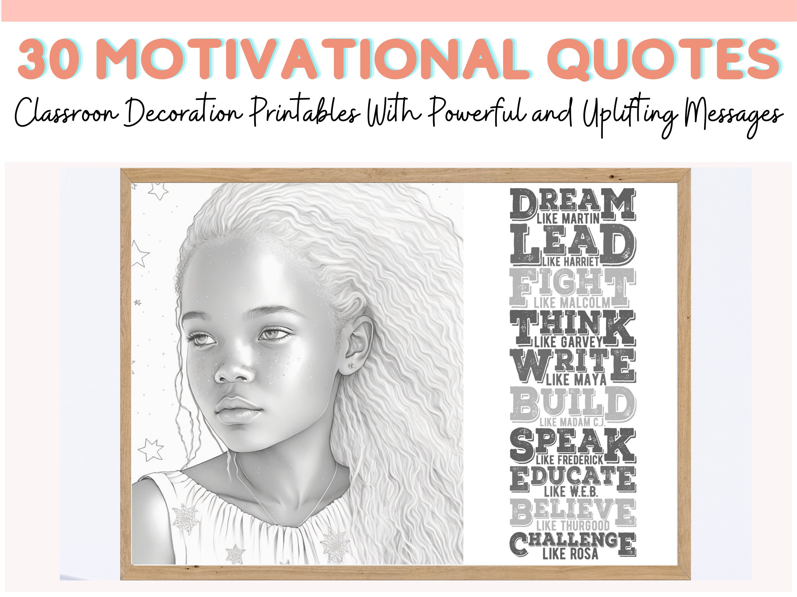 Black History Motivational Classroom Posters Inspirational Classroom ...