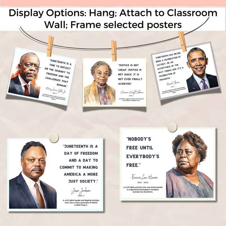Juneteenth Quotes Posters: Classroom Decor, Black History (PDF & JPG ...