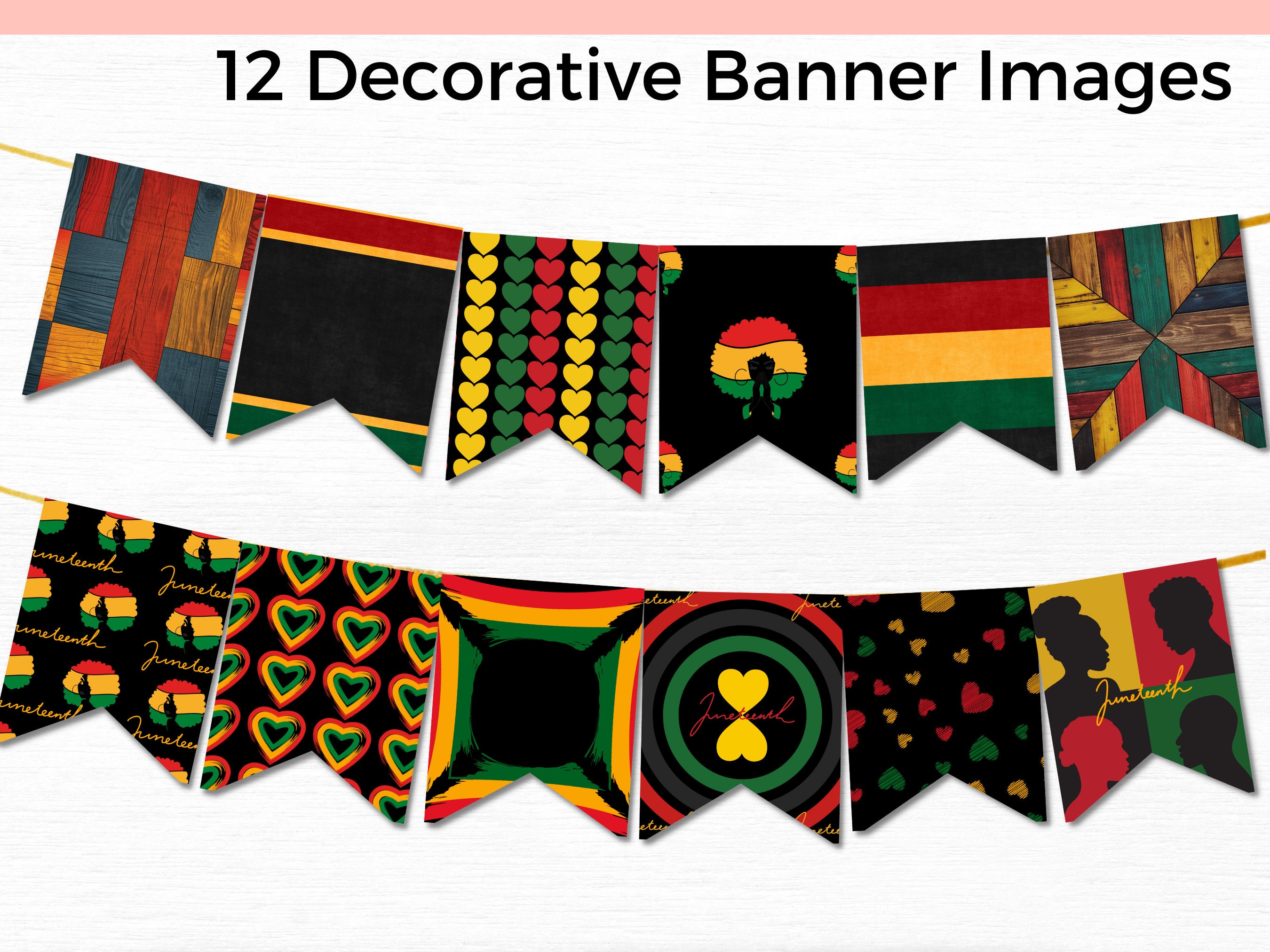 Juneteenth Banner for Juneteenth Party Printable, Pride Juneteenth ...