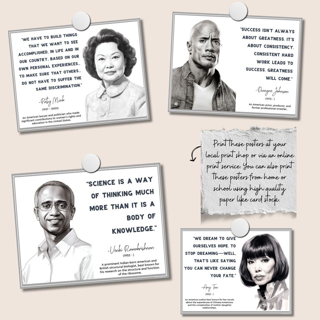 AAPI Heritage Month, AAPI Posters, AAPI Quotes Asian American and ...