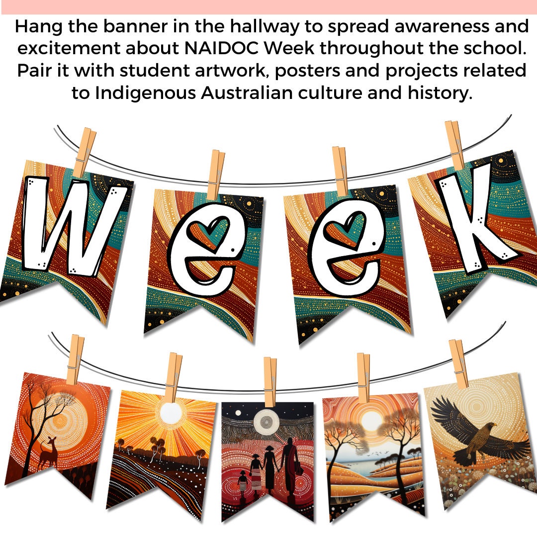 NAIDOC Week Banner: Aboriginal Art Bunting, Classroom Decor (printable ...