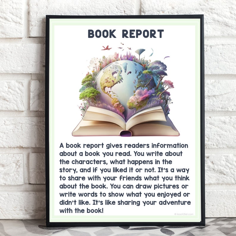 Fiction Book Report Posters: School Library Decor (digital Download) - Etsy