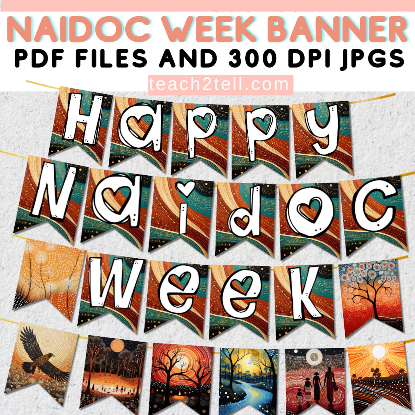 NAIDOC Week Banner: Aboriginal Art Bunting, Classroom Decor (printable ...
