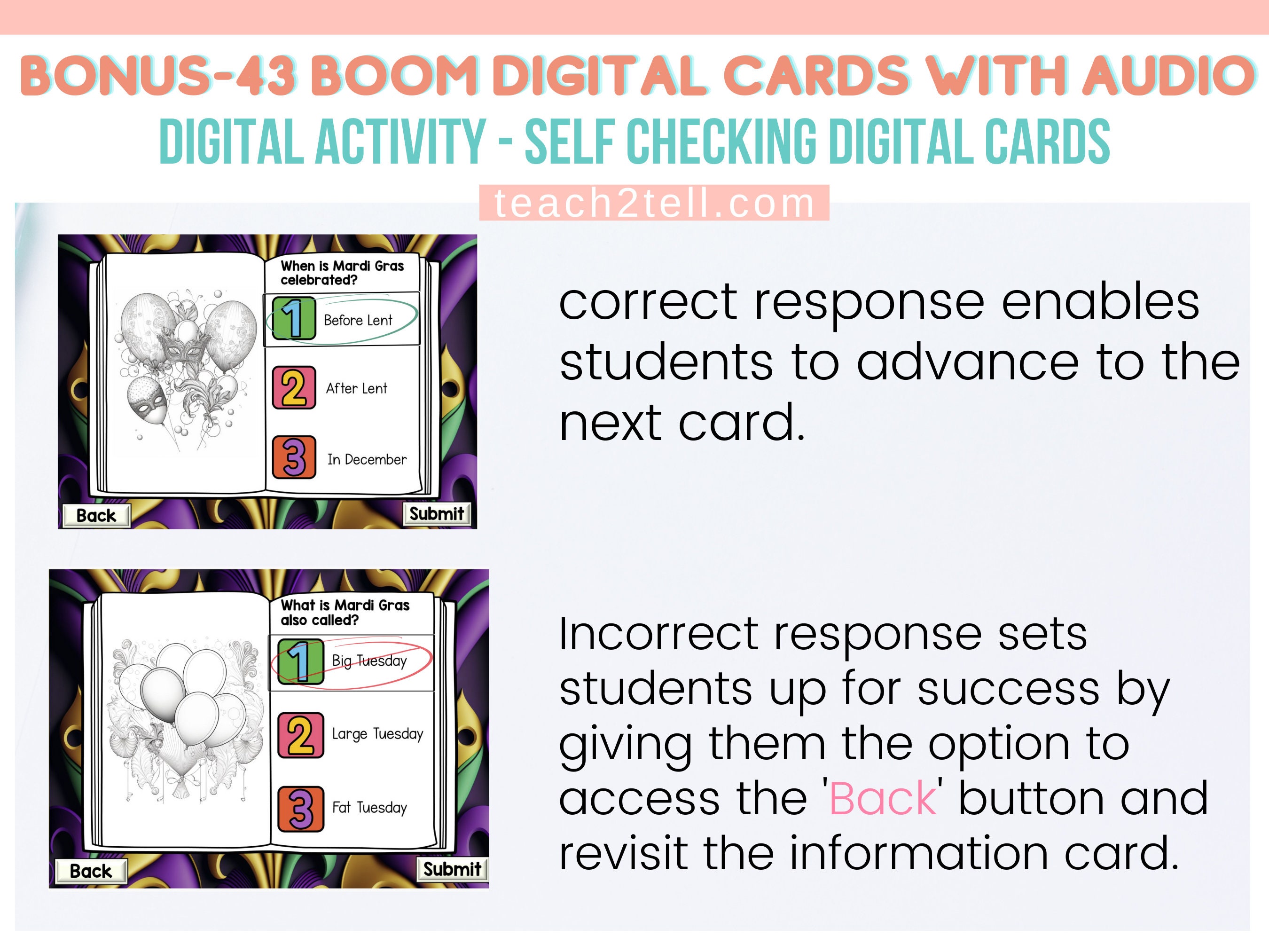 Mardi Gras Printables Reading Comprehension Activities Scavenger Hunt ...
