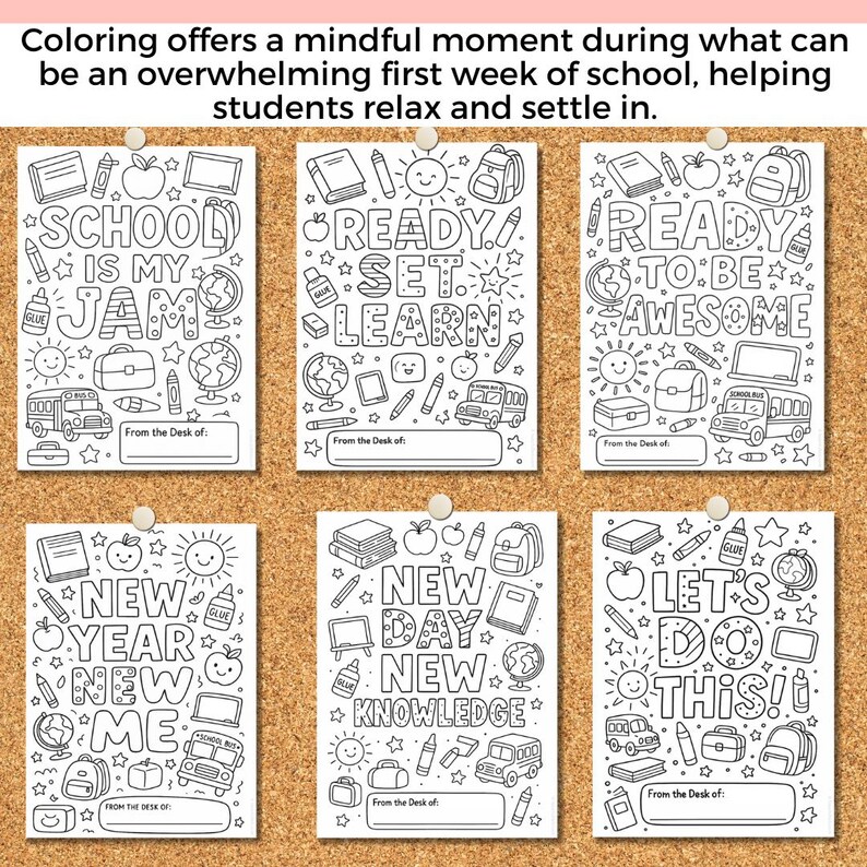 First Day of School Coloring Pages: SEL Icebreaker Activity (PDF ...