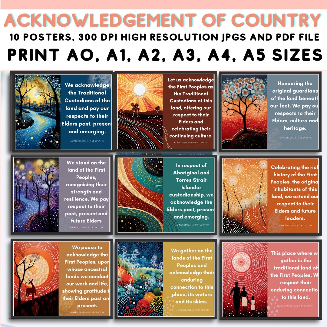 Aboriginal Acknowledgement of Country Posters for NAIDOC Week ...