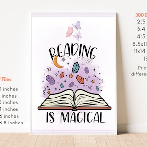 Reading is Magical Poster: Classroom Library Decor (printable) - Etsy