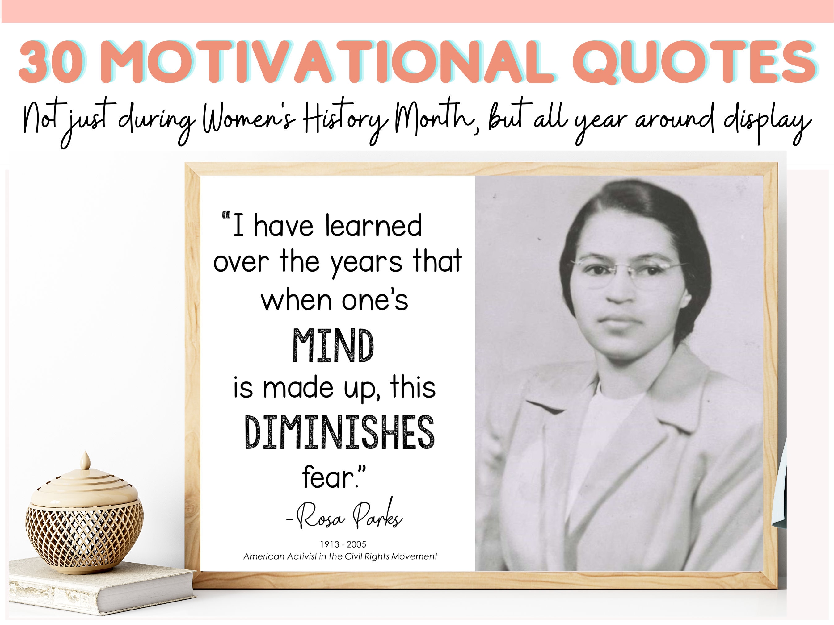 Women's History Month Posters: Inspirational Quotes (digital Download ...