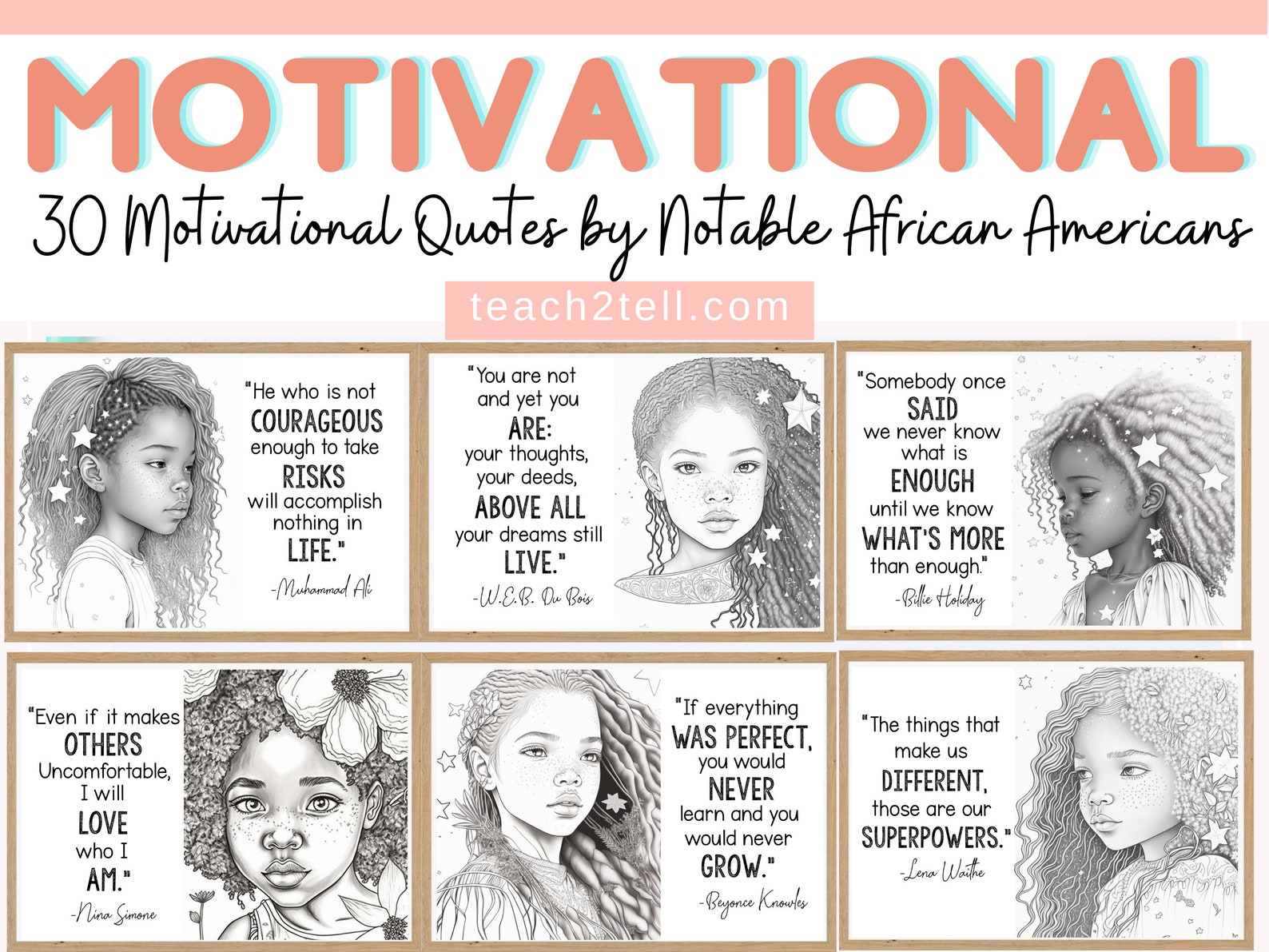 Black History Motivational Classroom Posters Inspirational Classroom ...
