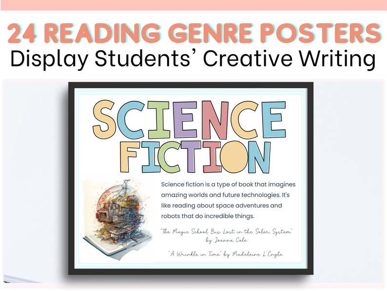 Reading Genre Posters for Classroom and Library Decor - Etsy UK