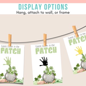 Handprint Craft St Patricks Day Clover Handprint, Handprint Art for ...