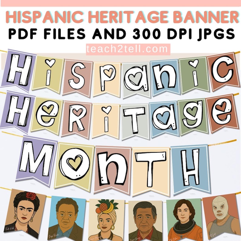 Hispanic Heritage Month Banner – Printable Classroom Decor With 30 ...