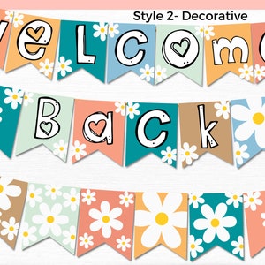 Retro Welcome Back Banner: Pastel Classroom Decor (PDF Download) - Etsy