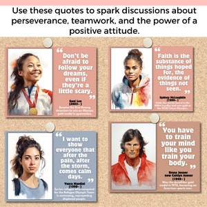 Olympic Athlete Motivational Posters for Classroom Decor, Inspiring PE ...