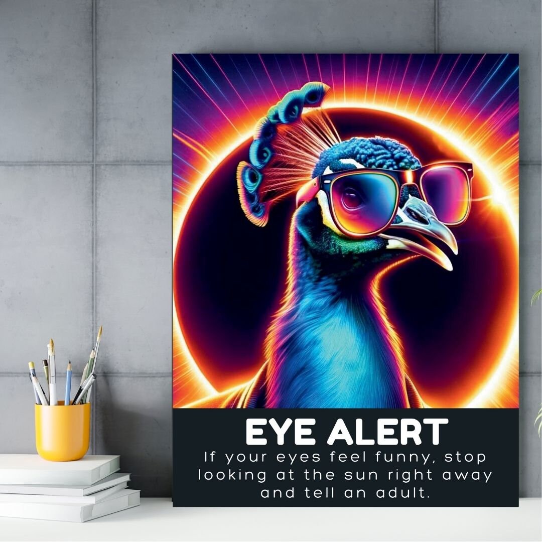 Solar Eclipse 2024 Safety Tips Posters: Neon Classroom Decor (PDF) - Etsy