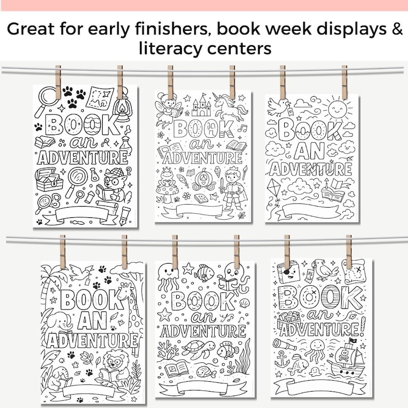 Book Week 2025 Colouring Pages: CBCA Adventure Theme, Classroom ...
