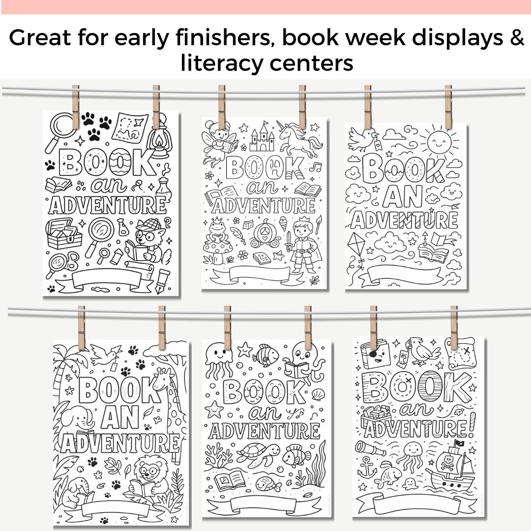 Book Week 2025 Colouring Pages: CBCA Adventure Theme, Classroom ...