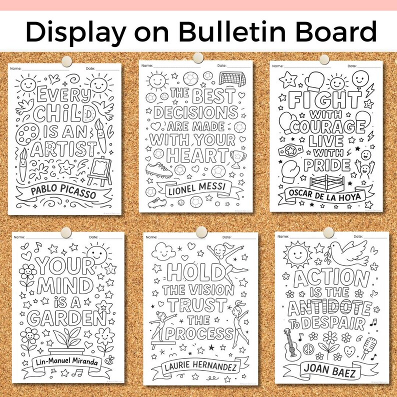 Hispanic Heritage Month Coloring Pages: Inspirational Quotes, Classroom ...
