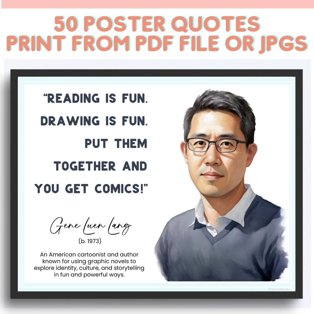 Author Quotes, Reading Quotes for National Reading Month Board, English ...
