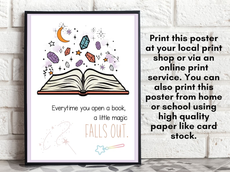 Reading is Magic Poster: Bookweek Classroom Decor (digital Download ...