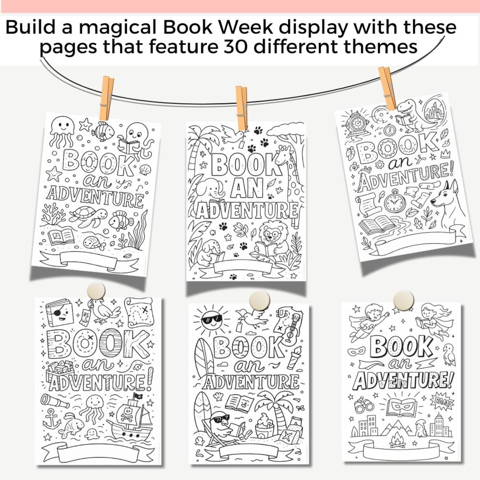 Book Week 2025 Colouring Pages: CBCA Adventure Theme, Classroom ...