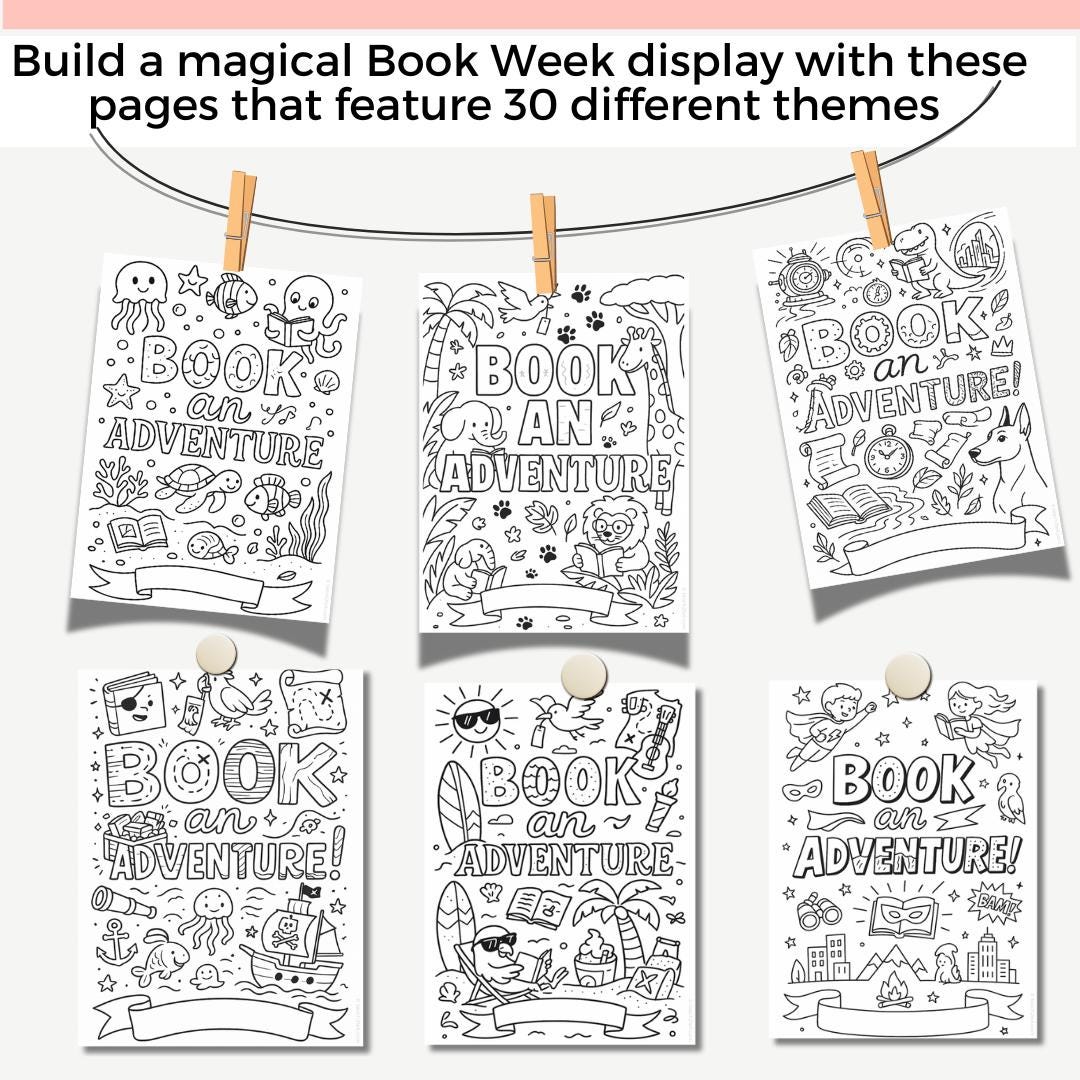Book Week 2025 Colouring Pages: CBCA Adventure Theme, Classroom ...