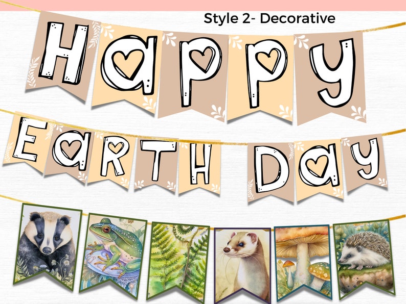 Earth Day Bulletin Board Banner: Printable Classroom Decor (PDF) - Etsy