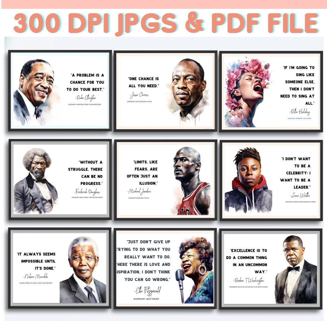 Black History Month Quote Posters: Classroom & Church Decor (digital ...