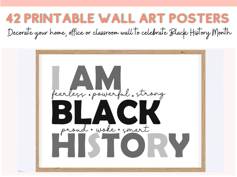 Black History Month Posters Black Woman Wall Art Black - Etsy