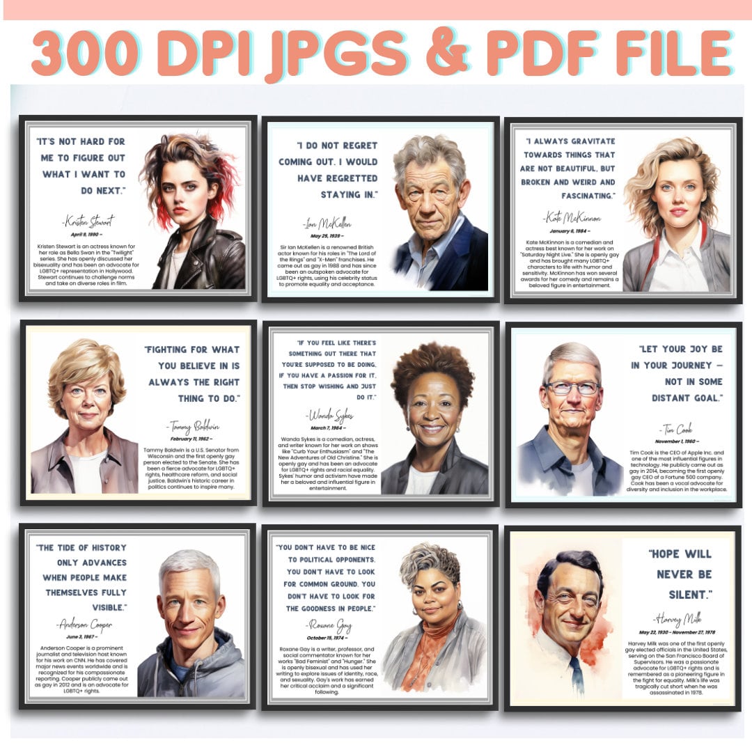 LGBTQ Bulletin Board Ideas, Empowerment Quotes Printable Posters, Pride ...