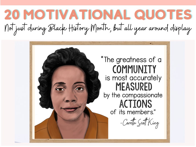 Black History Month Posters: Motivational Quotes, Classroom Art ...