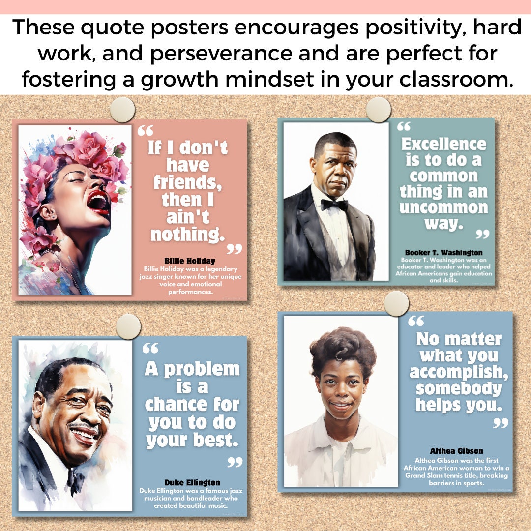 Black History Month Posters: African American Leaders & Inspirational ...