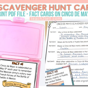 Cinco De Mayo Printables Reading Comprehension Activities Scavenger ...