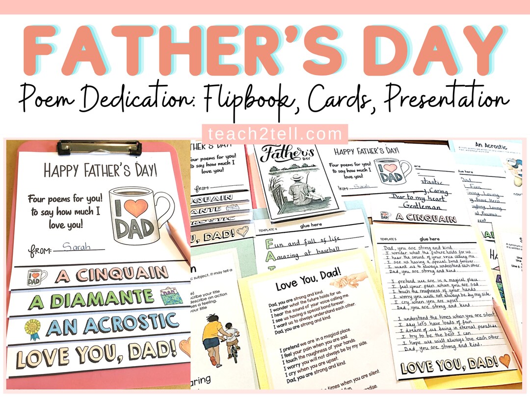 Fathers Day Activity Printable Card, Fathers Day Poem, Fathers Day ...